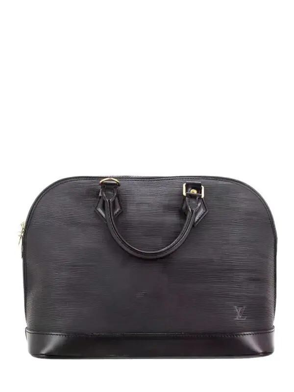 LOUIS VUITTON Vintage Alma Handbag Epi Leather Pm Satchel - Black