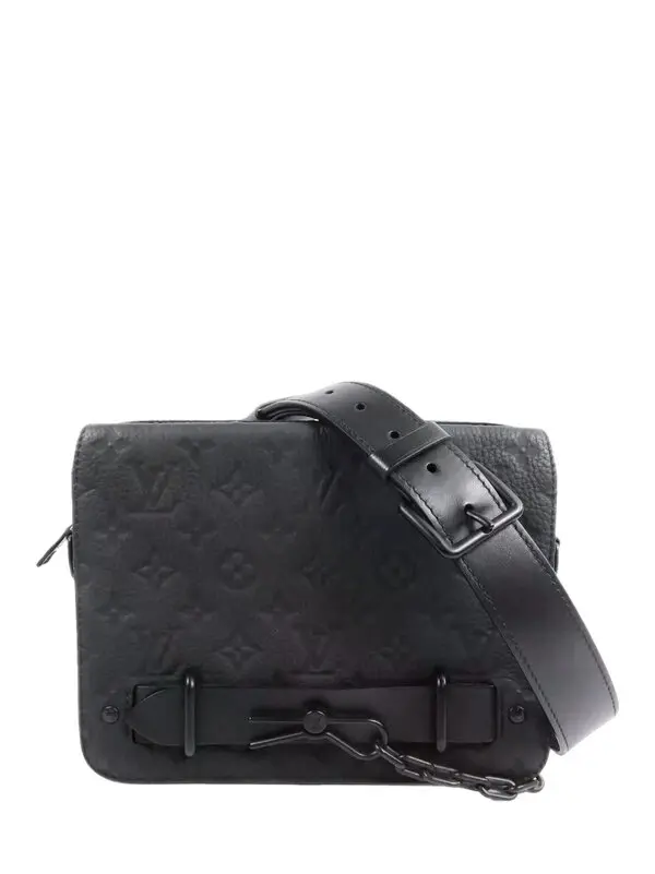 LOUIS VUITTON Monogram Taurillon Steamer Messenger Bag - Black