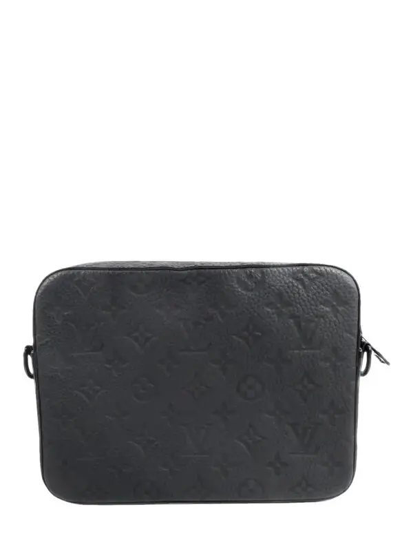 LOUIS VUITTON Monogram Taurillon Steamer Messenger Bag - Black