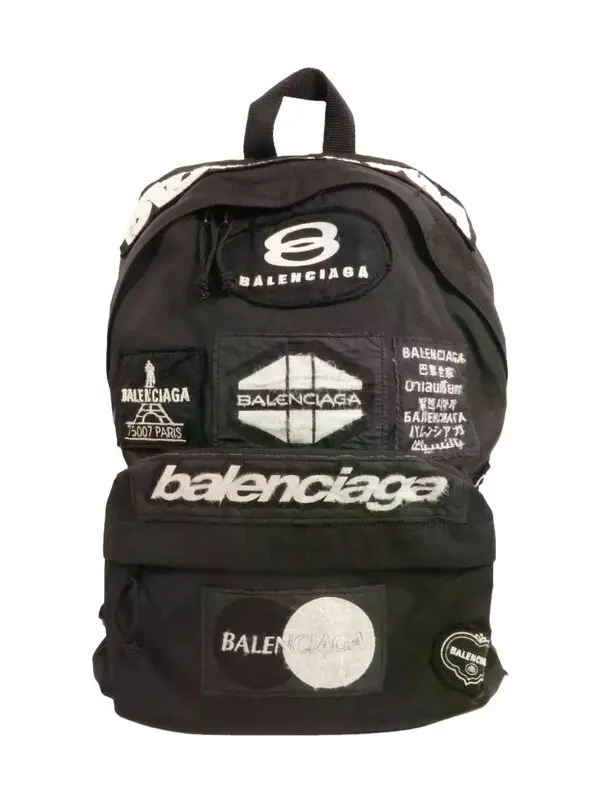 Balenciaga Explorer Logo-patch Backpack - Black
