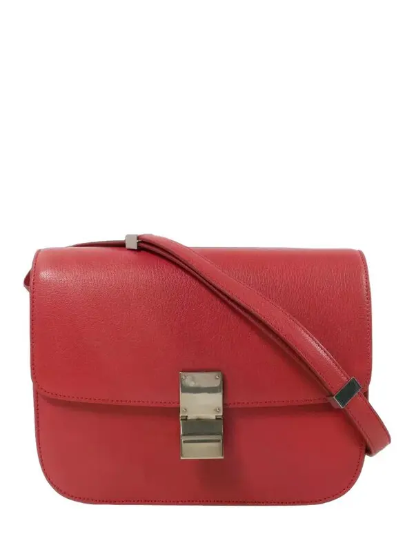 Celine Classic Box Shoulder Bag - Red
