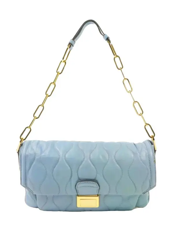 Miu Miu Quilted Leather Shoulder Bag - Blue