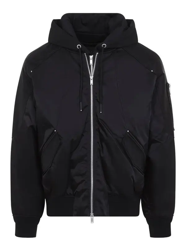 Moose Knuckles Georgie Satin Bomber - Black