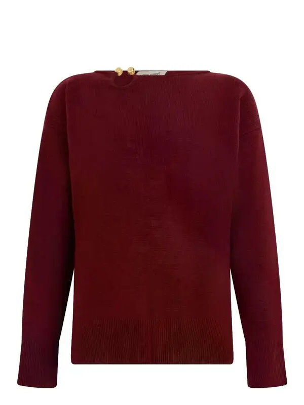 Alberta Ferretti Embellished Long-sleeve Top - Red