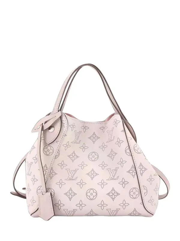 LOUIS VUITTON Hina Handbag Mahina Leather Pm Shoulder Bag - Grey