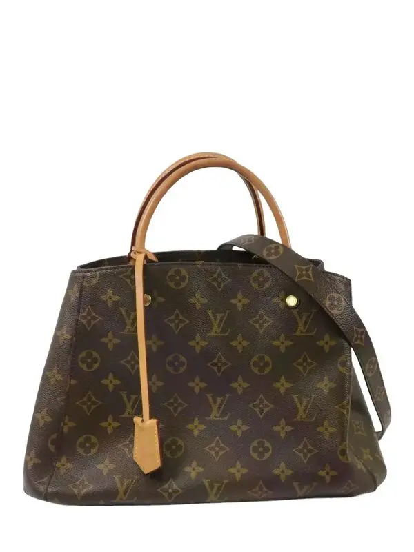 LOUIS VUITTON Mm Montaigne Monogram Handbag - Brown