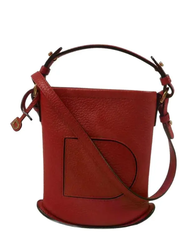 Delvaux Small Pin Calf Leather Bucket Bag - Red