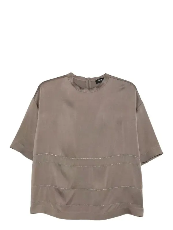 Fabiana Filippi Monili-trim Short-sleeve Top - Brown