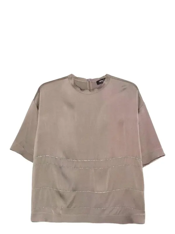 Fabiana Filippi Monili-trim Short-sleeve Top - Brown