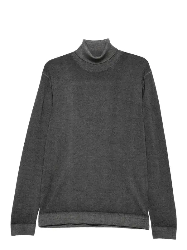 DANIELE FIESOLI Roll-neck Fine-knit Sweater - Grey