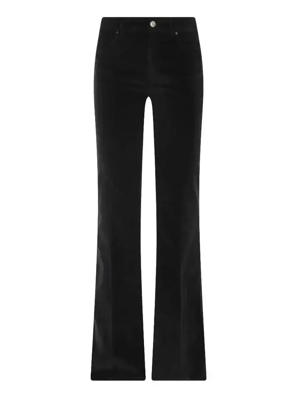 CIGALA'S Velvet Straight-leg Trousers - Black