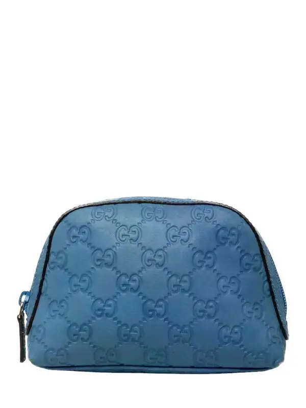 Gucci 2000-2015 Guccissima Pouch - Blue