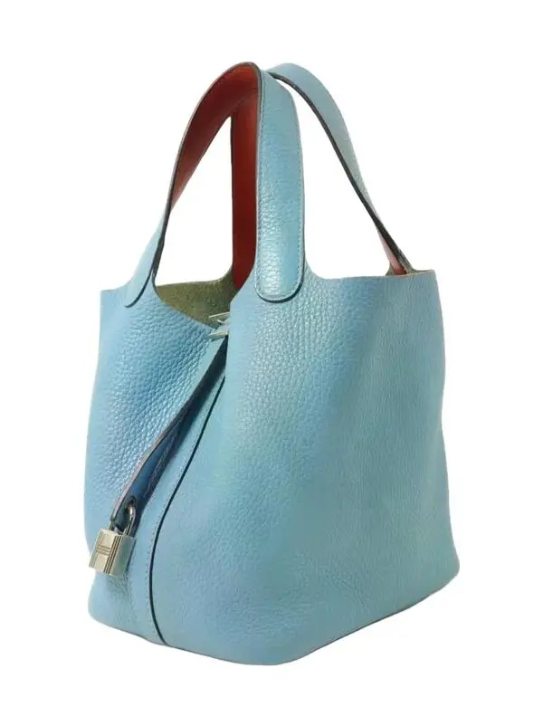 Hermès 2019 Pm Clemence Picotin Tote Bag - Blue