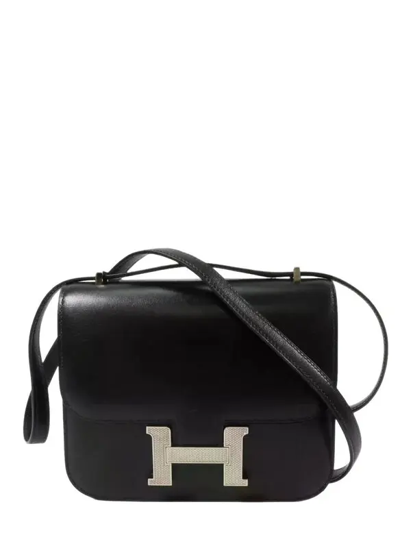 Hermès 2003 Mini Constance Leather Shoulder Bag - Black