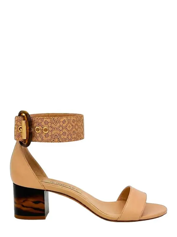 Burberry Ankle Strap Block-heel Sandals - Neutrals