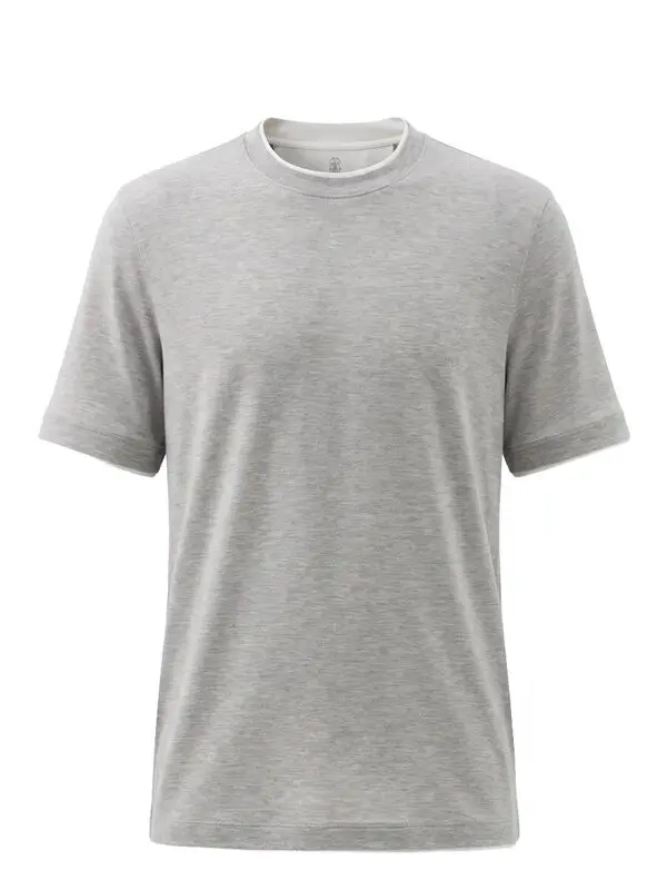 Brunello Cucinelli T-shirt With Faux-layering - Multicolor