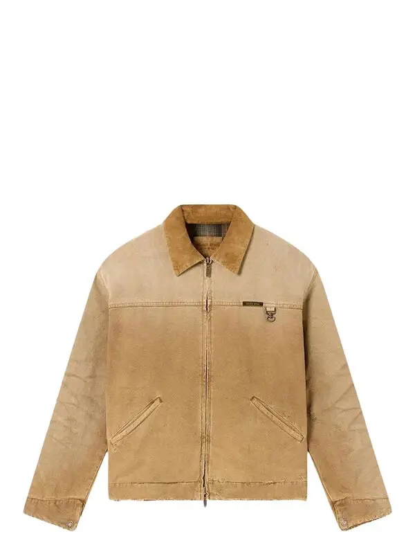 GOLDEN GOOSE Giacca Reversibile In Cotone Beige Con Motivo Check - Multicolor