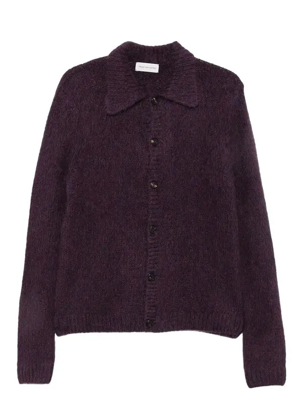 Dries Van Noten Cardigan Mora In Misto Lana - Multicolor