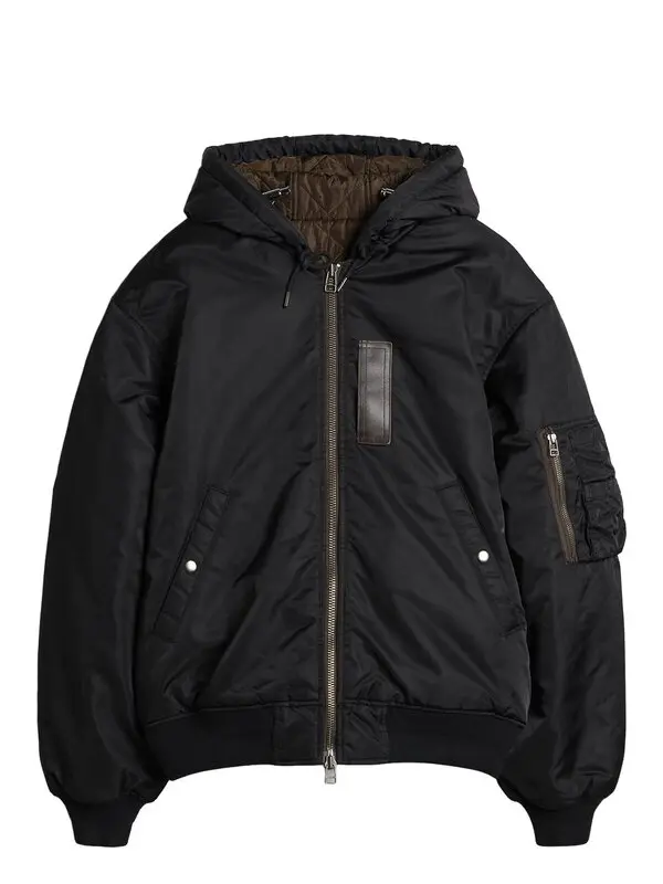 FRIZMWORKS Active Ma-1 Hooded Parka Jacket - Black
