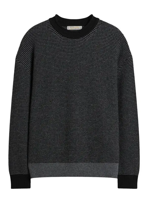 FRIZMWORKS Rollneck Ringer Knit - Black