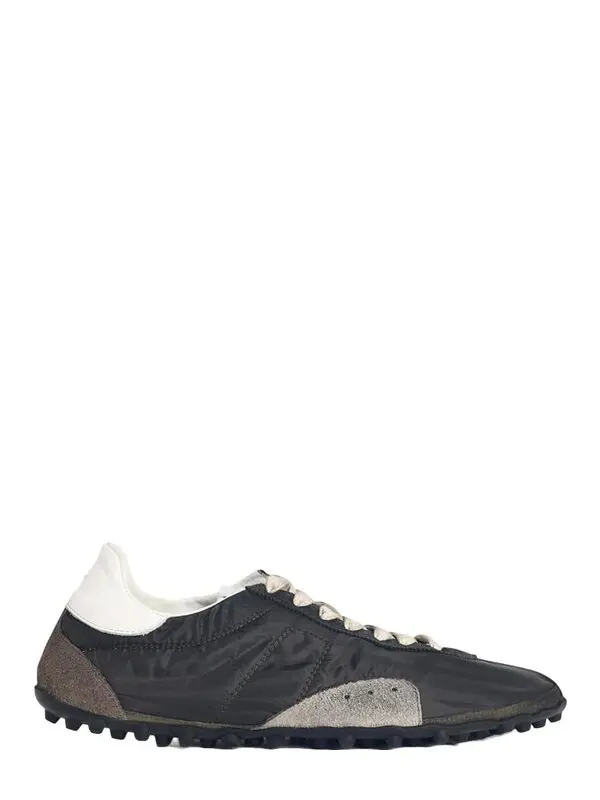 MAISON MARGIELA Sprinters' Sneakers In Leather And Gigio Scuro Fabric - Black