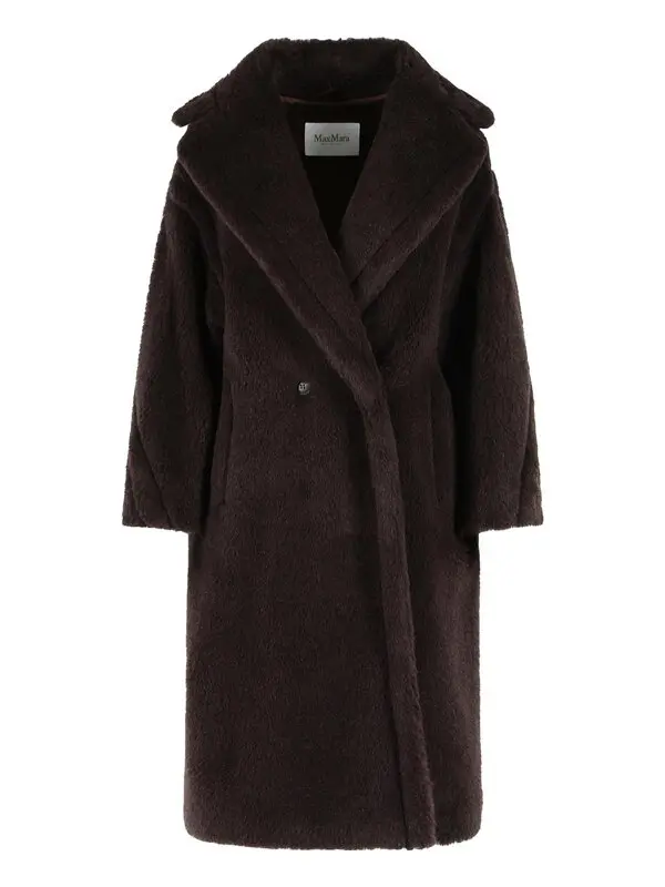 Max Mara Tedgirl' Dark Alpaca Blend Coat - Brown