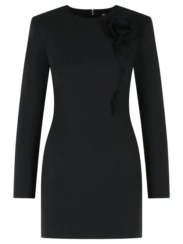 ROTATE BY BIRGER CHRISTENSEN Crêpe Mini Dress - Black