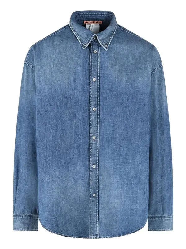 Acne Studios Medium Organic Cotton Shirt - Blue