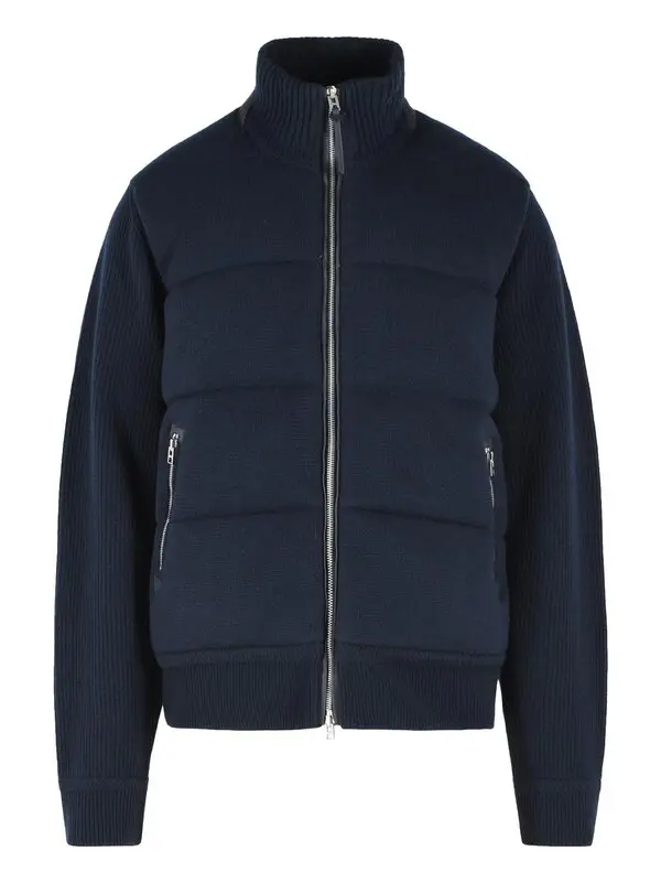 TOM FORD Navy Wool Blend Jacket - Blue