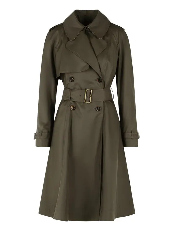 Burberry Long 'pembury' Gabarine Trench Coat - Green