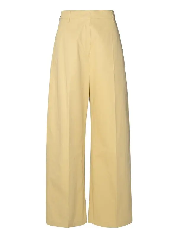 Sportmax Gebe' Beige Cotton Pants - Cream