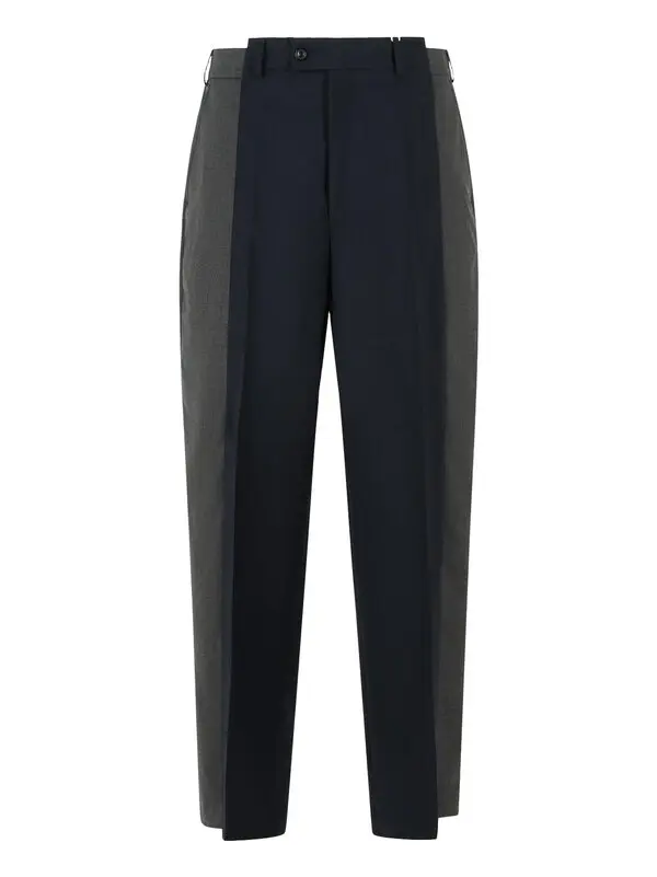 MAISON MARGIELA Two-tone Wool Trousers - Blue