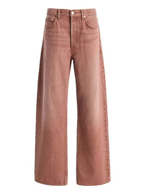 AGOLDE Arc Rigid Mid-rise Bow-leg Jeans - Brown
