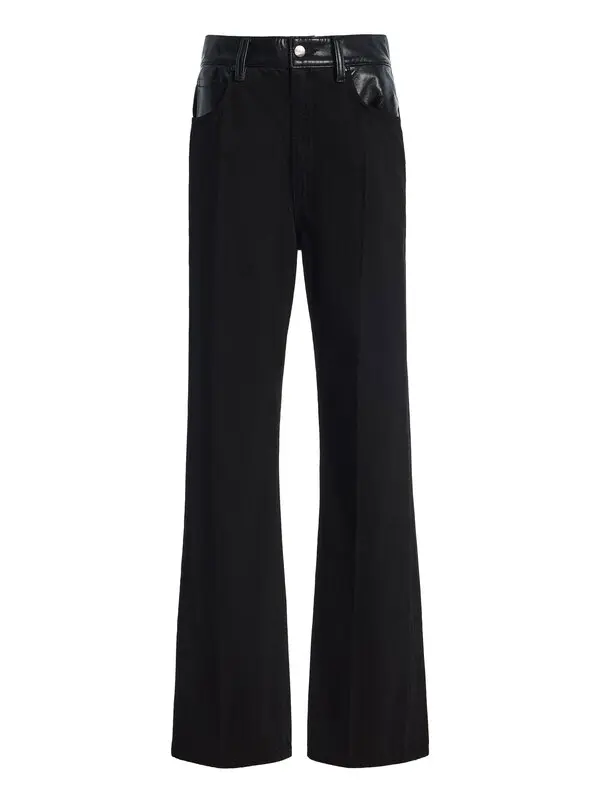 AGOLDE Morgan Rigid Mid-rise Straight-leg Jeans - Black