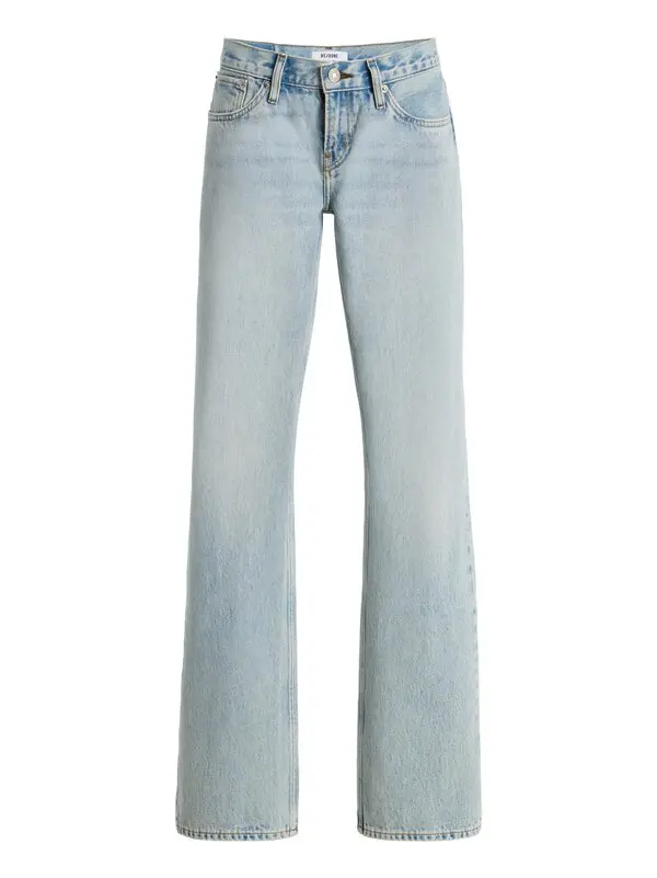 RE/DONE X Kaia Gerber Grayson Rigid Mid-rise Straight-leg Jeans - Light Wash