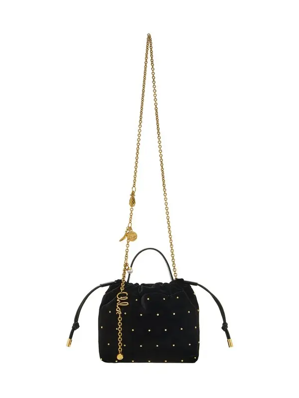 Chloé Studded Velvet Pouch - Black