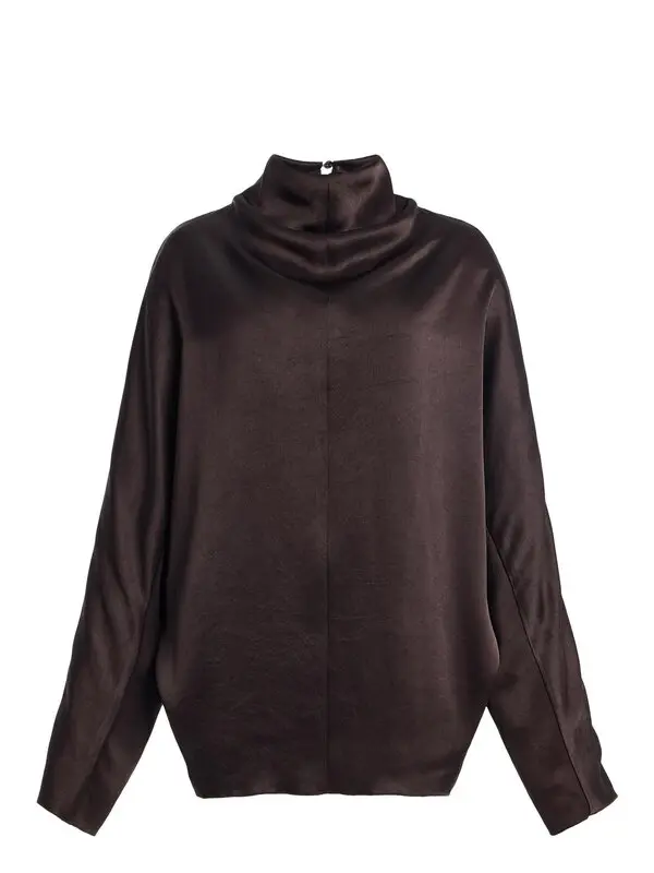 Citizens Of Humanity Ilaria Draped Satin Top - Brown