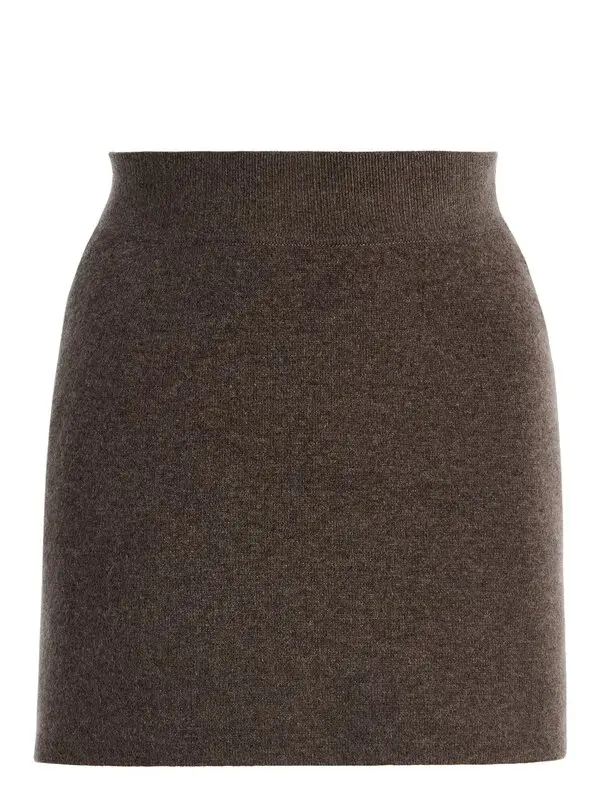 Nour Hammour Exclusive Tube Cashmere-wool Mini Skirt - Brown