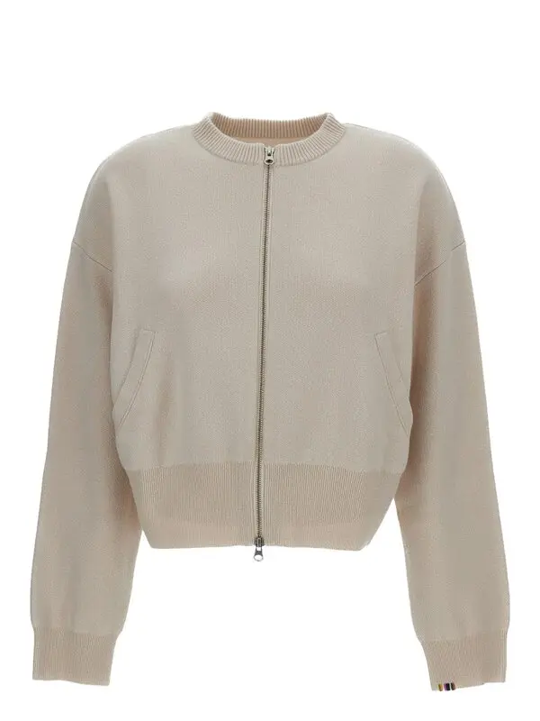 Extreme Cashmere Cardigan Zip N.478 Xtra Fun - Beige
