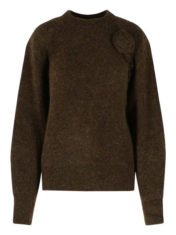 ROTATE BY BIRGER CHRISTENSEN Alpaca Blend Sweater - Brown