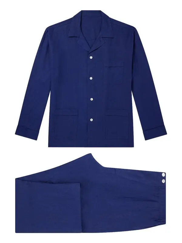 Anderson & Sheppard Linen Pyjama Set - Blue