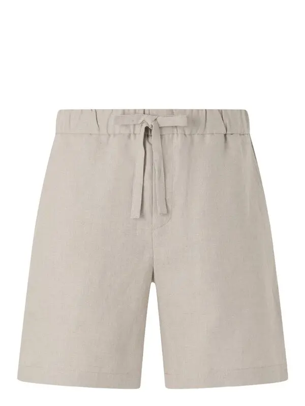 De Bonne Facture Traveler Straight-leg Linen Shorts - Neutrals