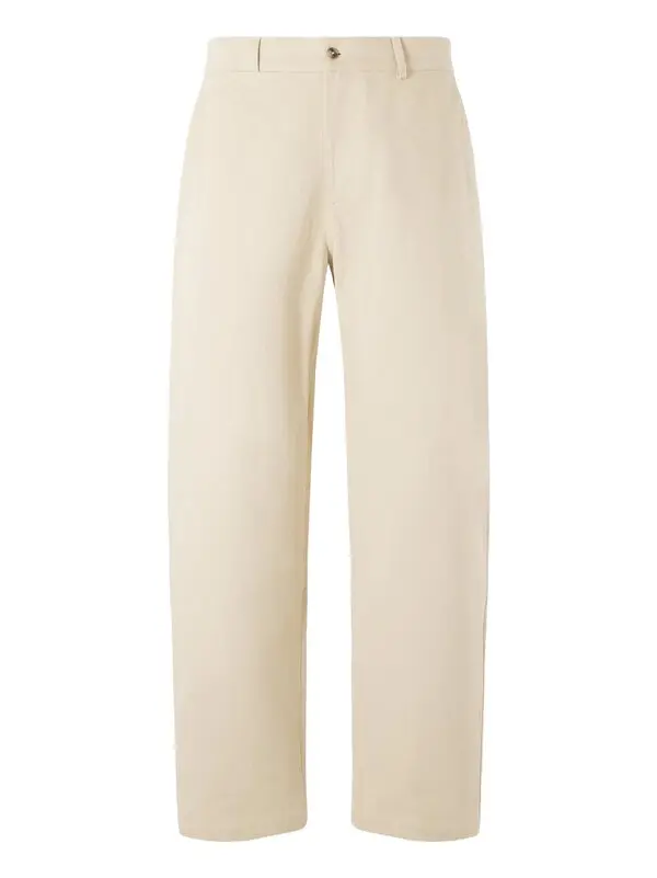 De Bonne Facture Balloon Tapered Cotton-drill Trousers - Yellow