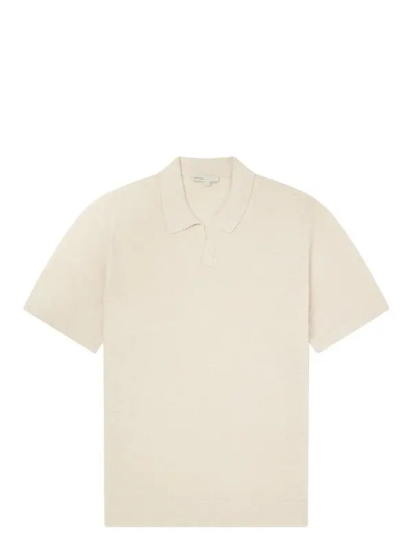 Onia Johnny Linen Polo Shirt - Neutrals