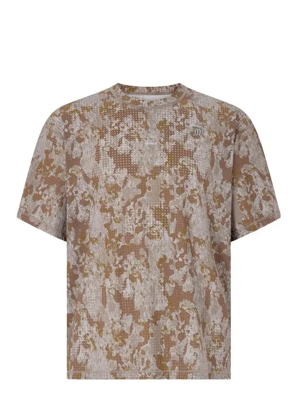 Satisfy Embellished Space-o™ Mesh T-shirt - Brown