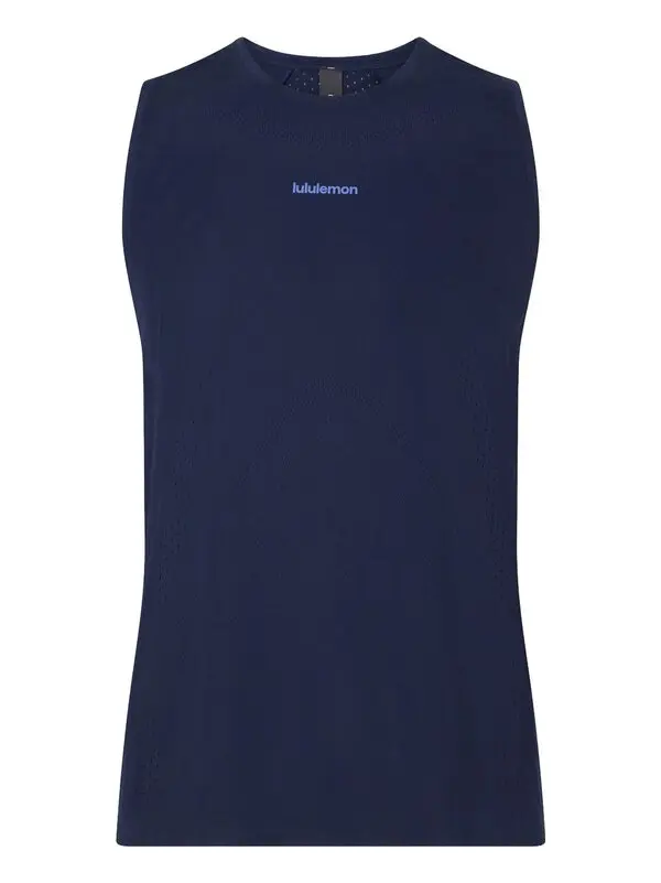 Lululemon Logo-print Mesh Running Top - Blue