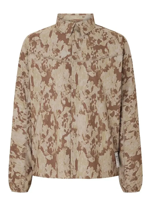 Satisfy River Printed Peaceshell™ Shirt - Brown