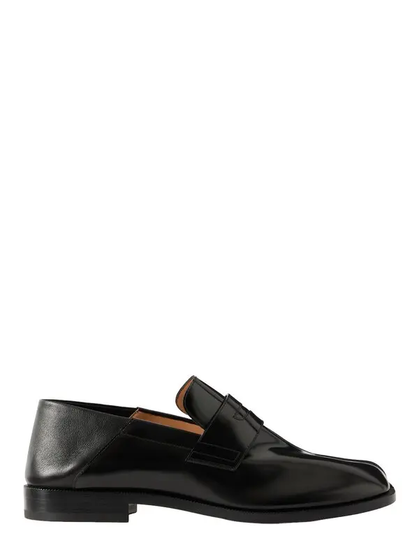 MAISON MARGIELA Tabi Babouche Split-toe Leather Loafers - Black