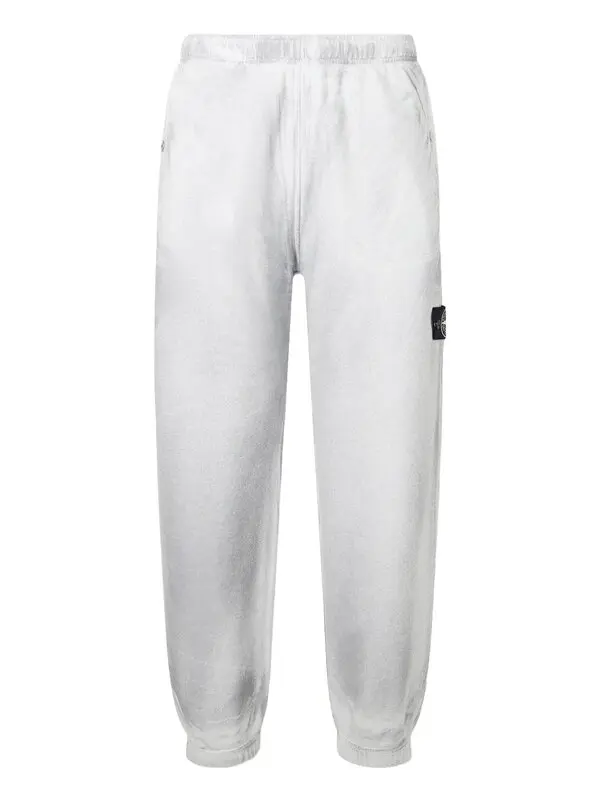Stone Island Tapered Reflective Organic Cotton Fleece Sweatpants - Gray