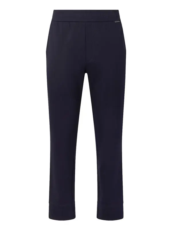 Moncler Tapered Stretch-cotton Jersey Sweatpants - Blue